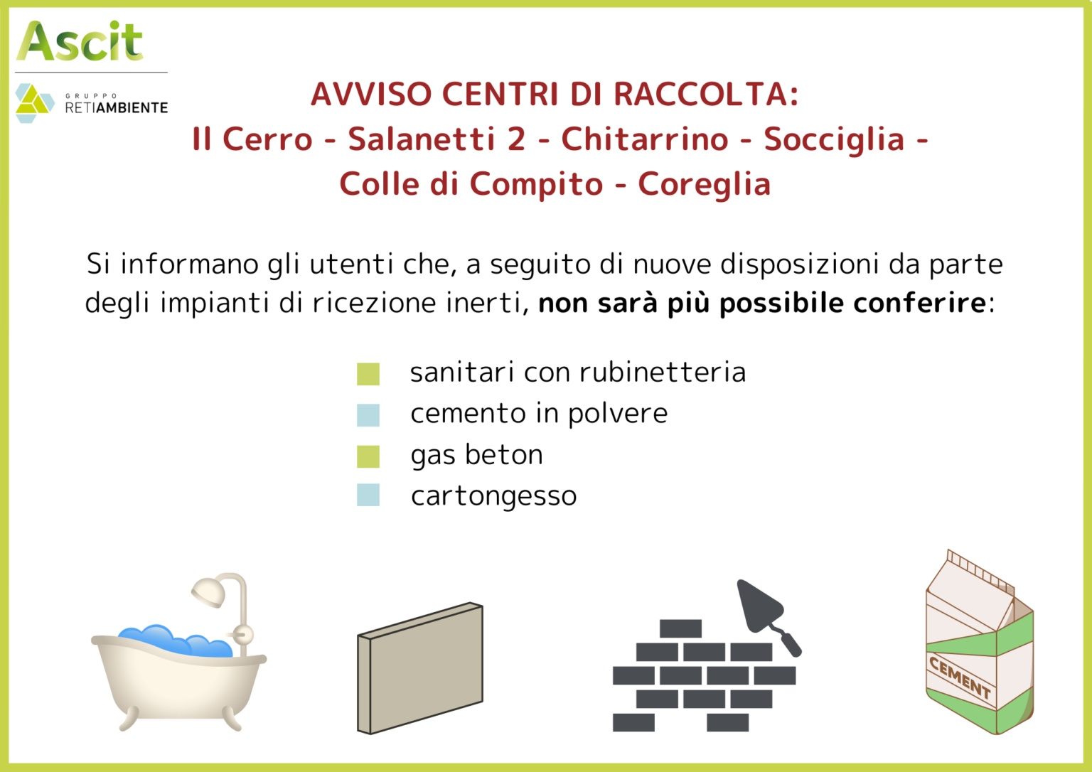 Raccolta e calendari - Ascit